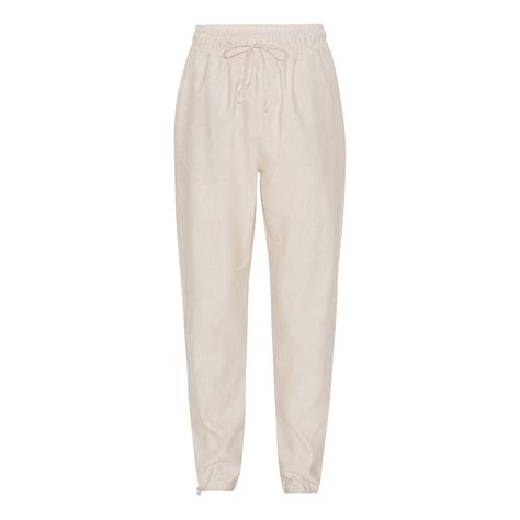 بنطلون كتان بيج