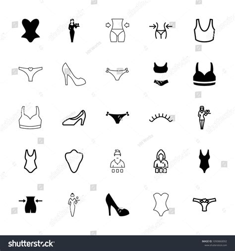 Sexy Icon Collection 25 Sexy Filled เวกเตอรสตอก ปลอดคาลขสทธ 1099860092 Shutterstock