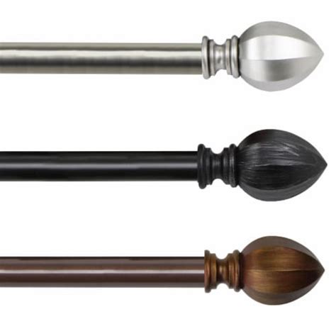 Inch Baronet Curtain Rod Black Kroger