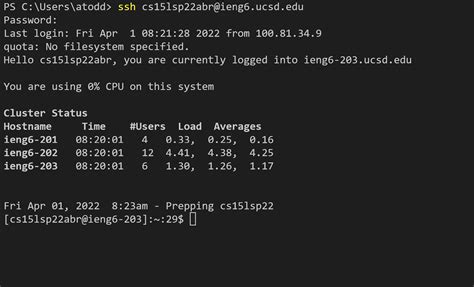 CSE 15L Remote Running With SSH Cse15l Lab Reports