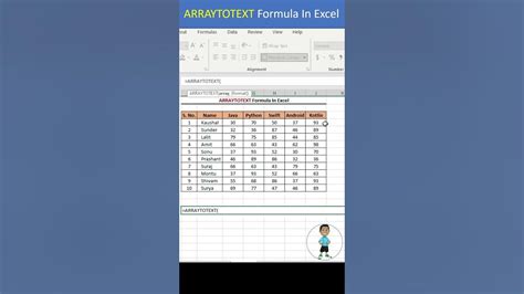 arraytotext formula in excel excel exceltips exceltutorial msexcel