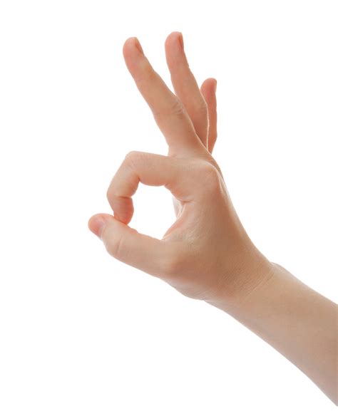 Hand Showing Ok Sign Isolated 23265437 Png