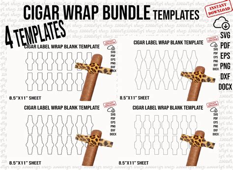 Cigar Wrap Bundle Template Cigar Wrapper Template Cigar Wrap Cigar