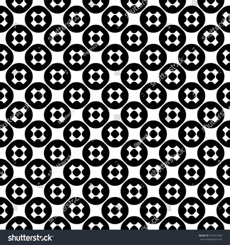 Vector Monochrome Seamless Pattern Simple Minimalist Stock Vector