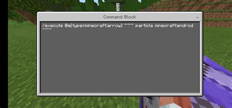 My Arrows Are Not Having Particle Effects Is This Command Wrong R