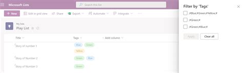 Microsoft Lists Filtering When Using The Choice Field With Multiple
