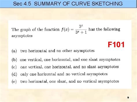 sec 4 5 summary of curve sketching asymptotes