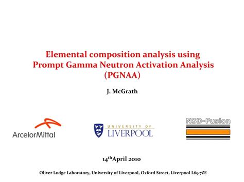 Ppt Elemental Composition Analysis Using Prompt Gamma Neutron