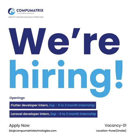 Laravel Flutter Developerinternship Internship Techcareers Compumatrix Technologiespvtltd