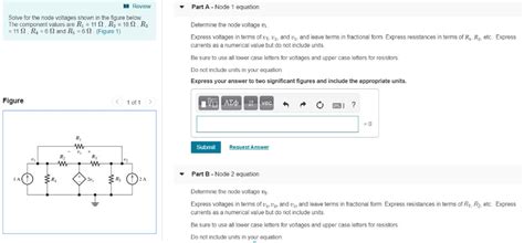 Solved Review Part A Node 1 Equation Solve For The Node Chegg Com