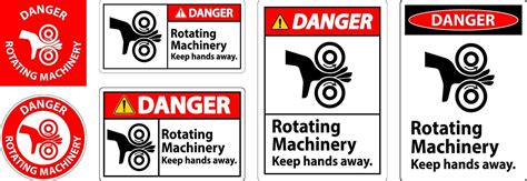 Danger Sign Rotating Machinery Keep Hands Away 25731050 Vector Art At Vecteezy