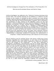 Artificial Intelligence S Escape From The Limitations Of The Turing Test In Ex Machina And Do