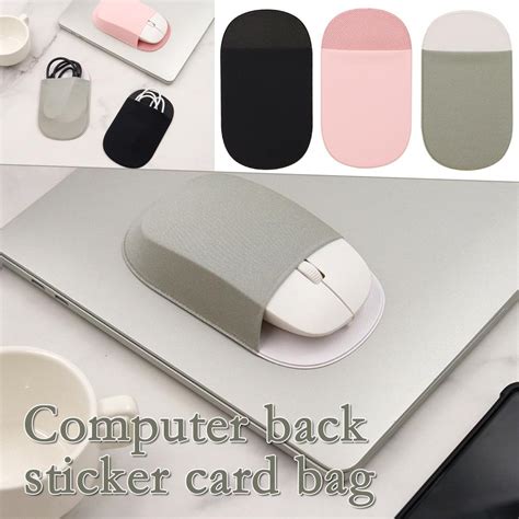 Universal Mouse Holder For Laptop Reusable Adhesive Pouch Stick On Mouse M0m1