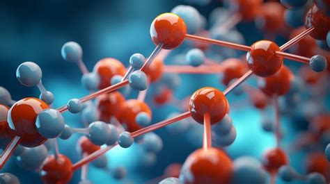 Premium Photo 3d Molecular Structure Visualization In Blue Tones