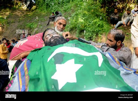 Srinagar Kashmir 28th May 2017 Top Hizbul Commander Sabzar Ahmad