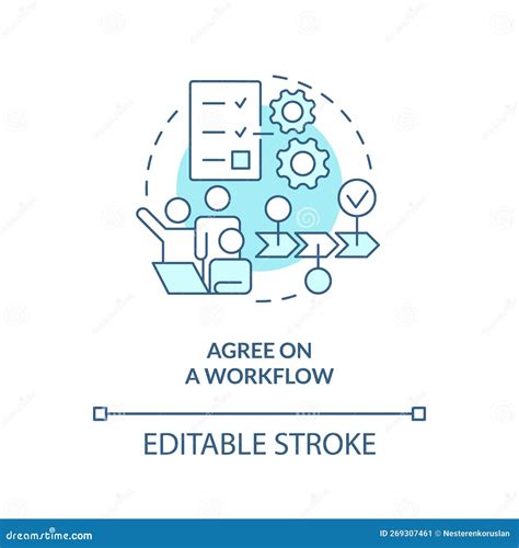 Agree On Workflow Turquoise Concept Icon Stock Illustration Illustration Of Logo Contributor