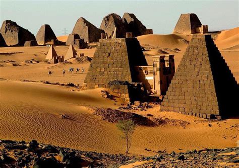 Nubian Pyramids At Meroë Sudan With Over 200 Pyramids Built At The