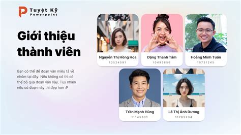 Mẫu Slide Giới Thiệu Thành Viên 10 Người Tài Nguyên Powerpoint