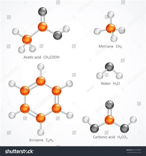 illustration 3d molecular structure ball stick stock vector royalty