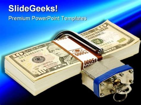 Finance Security Money PowerPoint Template 0610