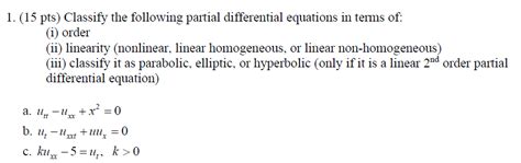 Solved 1 15 Pts Classify The Following Partial