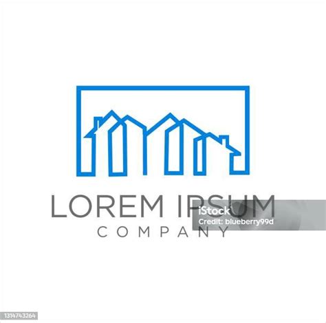 부동산 선형 부동산 라인 지붕 집 건설 건축 아파트 복층 속성 기숙사 주거 모기지 부동산 개발자 디자인 벡터 일러스트 개념에 대한 스톡 벡터 아트 및 기타 이미지 Istock