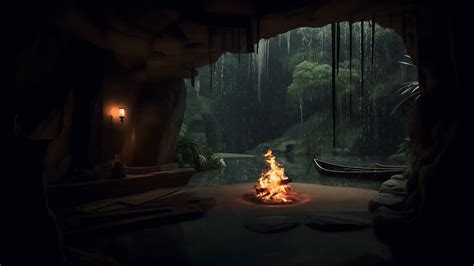 비 내리는 숲 속에서 모닥불 소리와 함께하는 아늑한 밤 🌲🌧️🔥 편안한 수면을 위한 Youtube