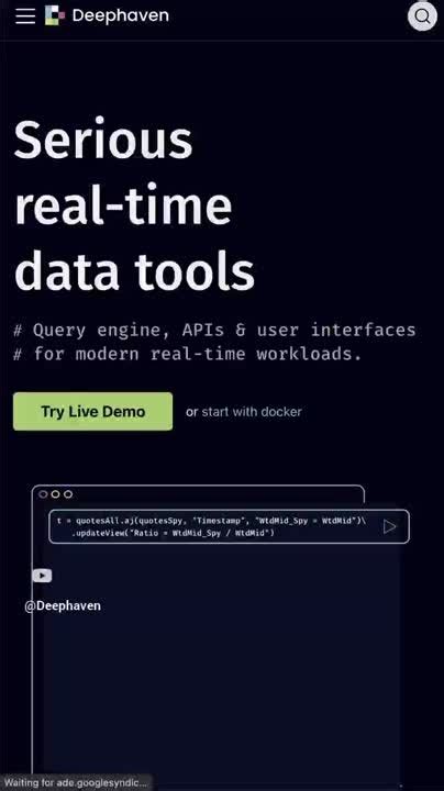 Video Deephaven Data Labs On Linkedin Python Deephaven
