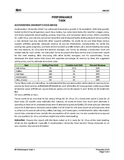 06 Performance Task 1 Bm 06 Performance Task 1 Property Of Sti Page 1 Of 3 Performance Task