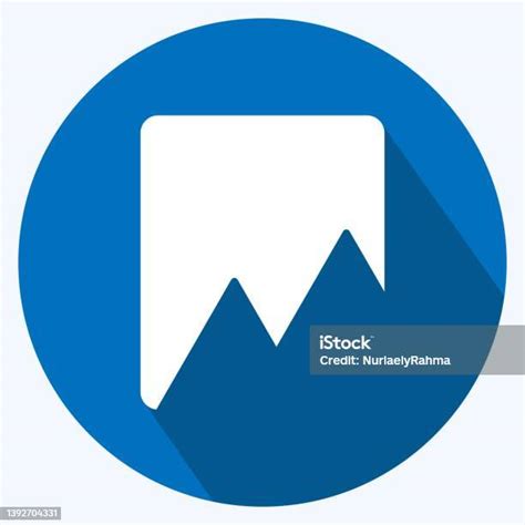 아이콘 사진 앨범 사진 편집 기호에 적합합니다 긴 그림자 스타일 편집 가능한 간단한 디자인 디자인 템플릿 벡터 간단한 기호 그림