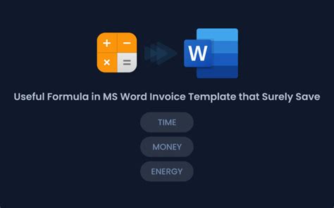 Useful Formulas In Your Ms Word Invoice Template W3layouts