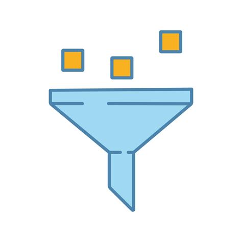 Data Filtering System Color Icon Machine Learning Process Data Mining