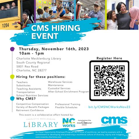 cms hiring event charlotte works