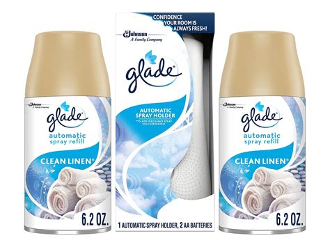 glade automatic spray air freshener combo set clean 320869