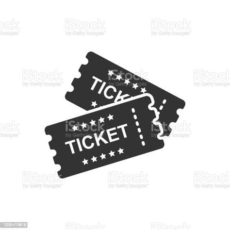 평면 스타일에서 영화 티켓 아이콘입니다 백색 격리 된 배경에 한 쿠폰 입구 벡터 일러스트 레이 션을 인정 합니다 티켓 사업 개념입니다 1인 입장 허가에 대한 스톡 벡터 아트