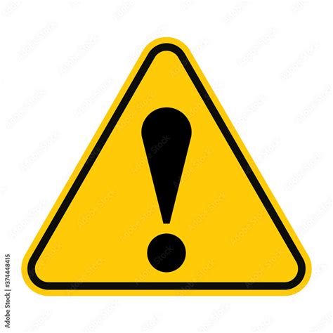 General Caution Icon Vector Design Template Isolated On White