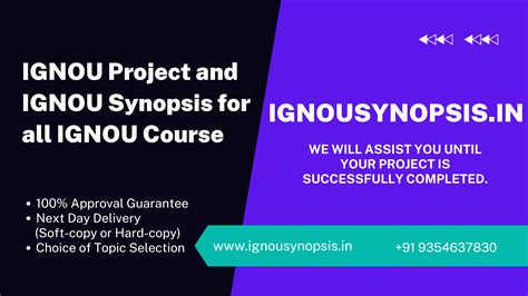 Ignou Project Synopsis Ignou Synopsis