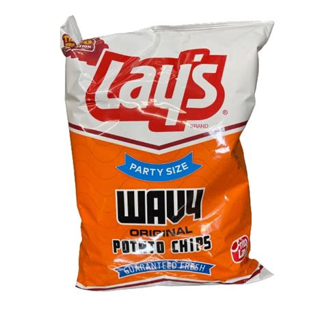 Lays Party Size Wavy Original Potato Chips 13 Oz Shelhealth
