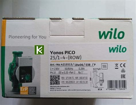Насос Wilo Yonos Pico 25 1 4 насосы Вило 4215513 цена