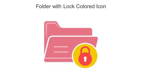 Folder With Lock Colored Icon In Powerpoint Pptx Png And Editable Eps Format Ppt Presentation
