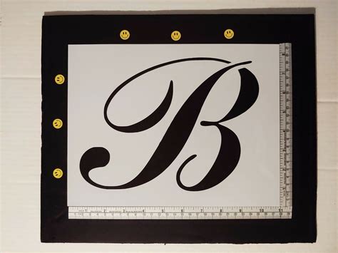 Large Big Script Cursive Letter B 11 X 8 5 Custom Stencil Fast Free Shipping Ebay