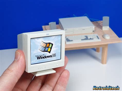 1 6 Scale Miniature Mid 90s Pentium IBM PC Set With Swappable Etsy