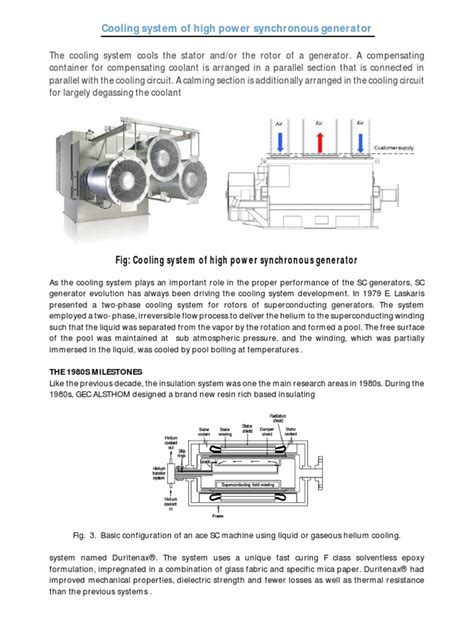 Cooling System Of High Power Synchronous Generator Pdf Air Conditioning Electric Generator