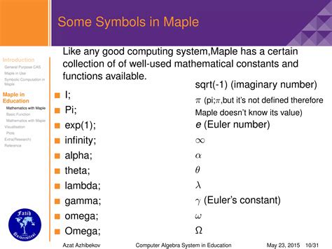 Computer Algebra System Maple Ppt