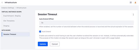 Session Auto Extend Properties Are Now In Configuration Liferay