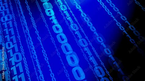 Binary Code Background With Abstract Binary Concept And Blue Background For Cyber Security And