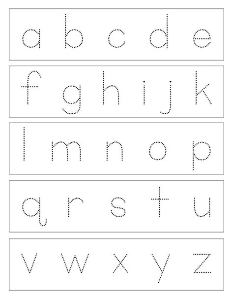 Lowercase Alphabet Letter Tracing Worksheets Letter Tracing Printables Alphabet Tracing