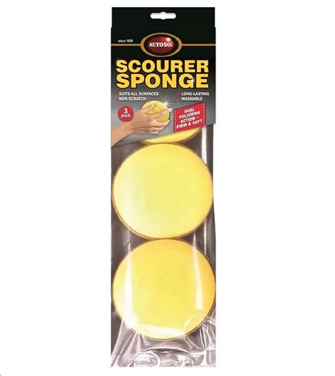 Scourer Sponge 3 Pack Autosol