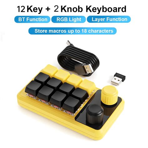 Programming Macro Custom Knob Keyboard Rgb 3 Key Copy Paste Mini Button