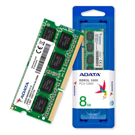Memoria Ram 8gb Ddr3l 1600mhz Sodimm 1 2v Adds1600w8g11 S Adata